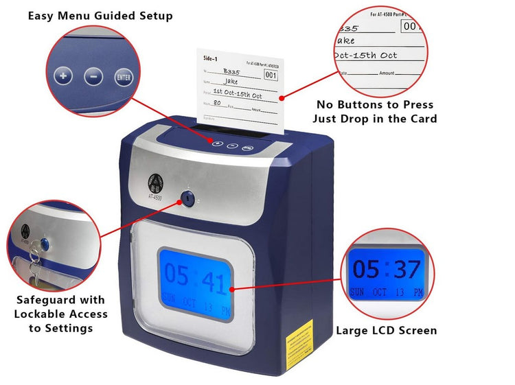 AT-4500 Calculating Time Clock Bundle – Allied Time USA