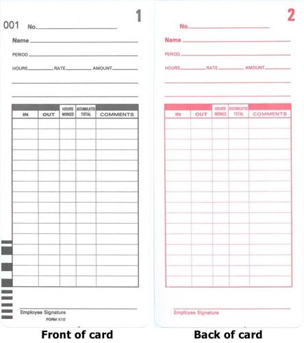 XL1000, XL1000e Compumatic Time Cards - Pack of 100 – Allied Time USA