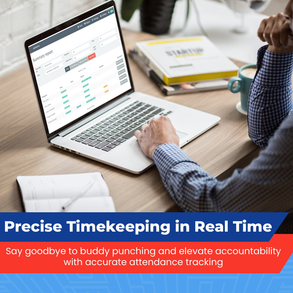 CB4000 Biometric Time Clock System with Online Reporting – Allied Time USA